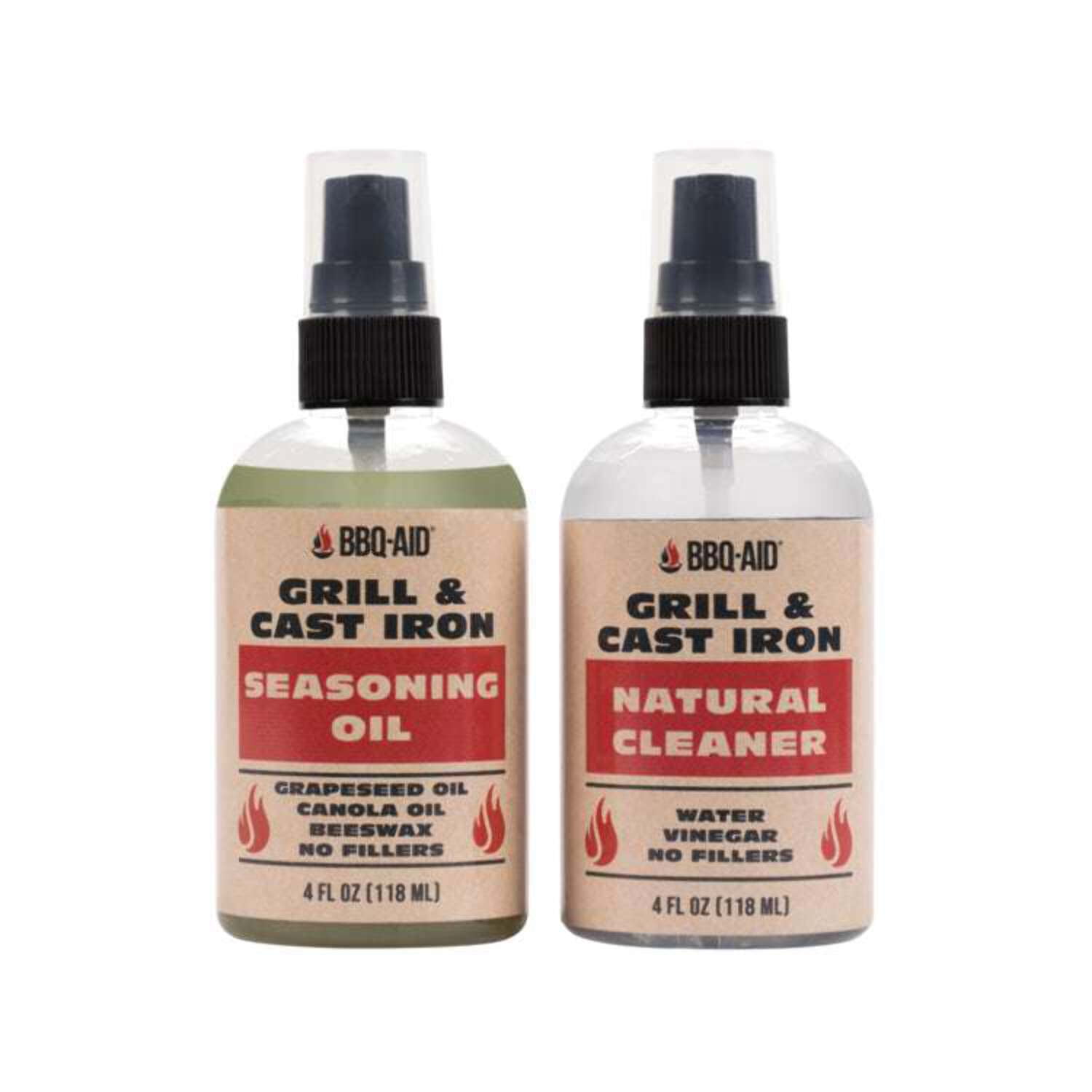 BBQ-Aid Cast Iron Seasoning & Cleaning Kit - Perfect for Outdoor Grills ...