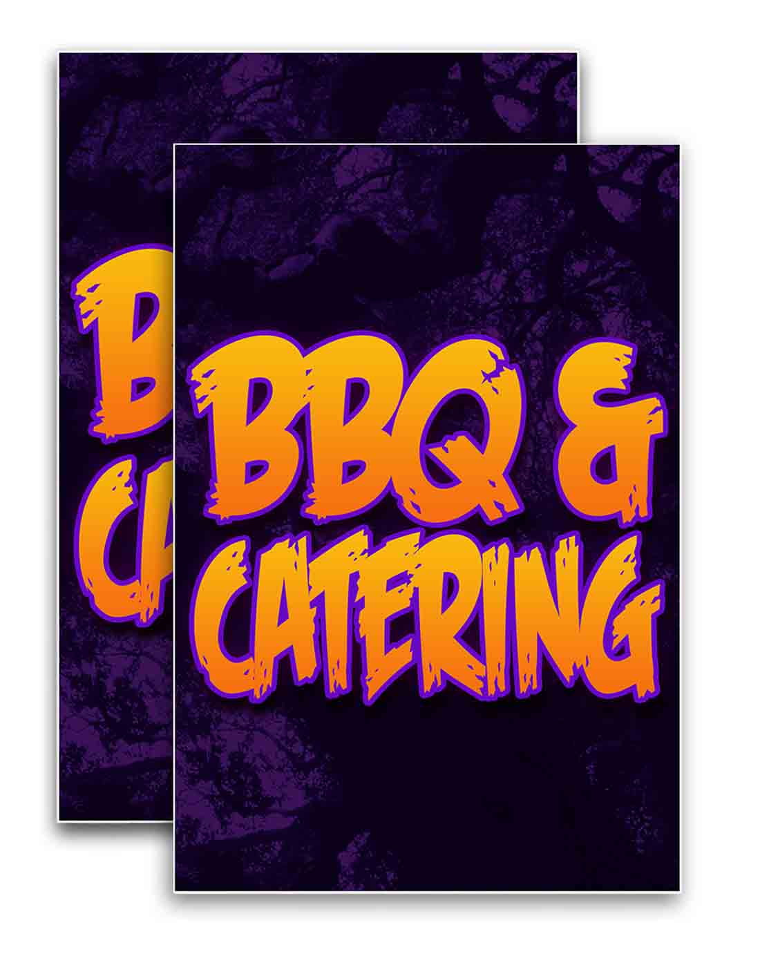 BBQ And Catering (24" X 36") Vinyl Decal Only (Pack of 2) |Sign|Sticker ...