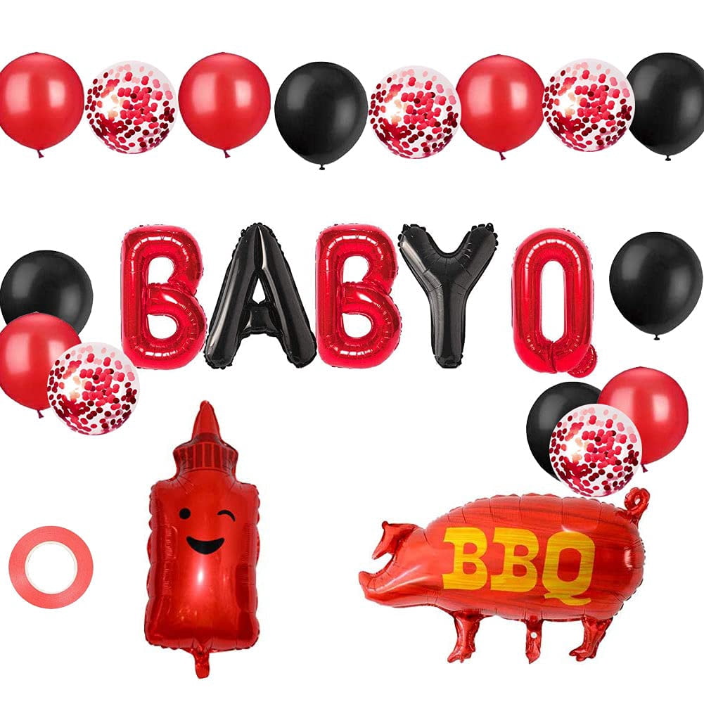 BBQ Baby CM31 Shower Decorations, Baby Q Balloons Supplies Set for Baby ...
