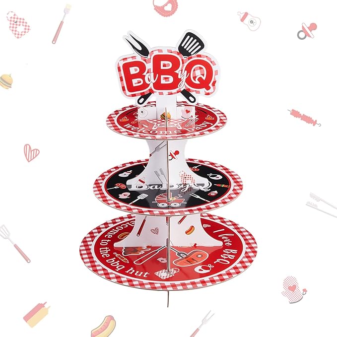 BBQ Baby Shower Decorations Baby Q Cake Stand for Table Summer BBQ ...