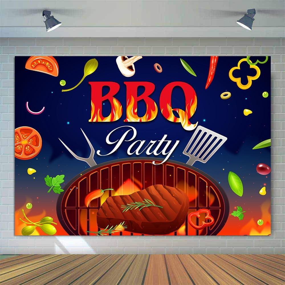 BBQ Backdrop, 7x5Ft Steak Cookout Party Photography Backdrops Summer ...