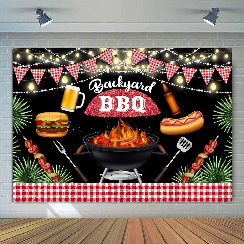 BBQ Backdrop Backyard BBQ Photo Backdrop Summer Barbecue Photography ...