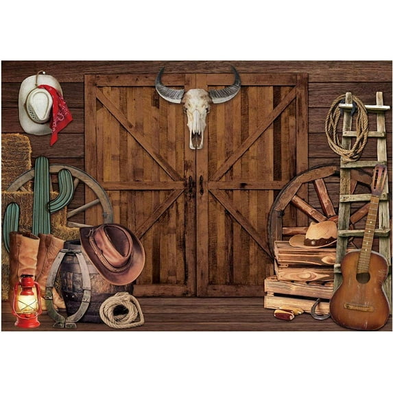 BBQ Backdrop Brown Wooden Board String Lights Lace Barbecue The Wild ...