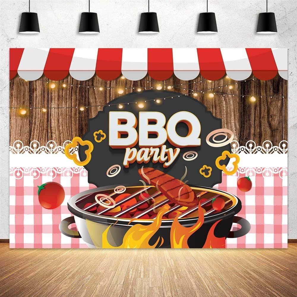 BBQ Backdrop Courtyard Outdoor Backyard Oven BBQ Photograph Backdrop ...
