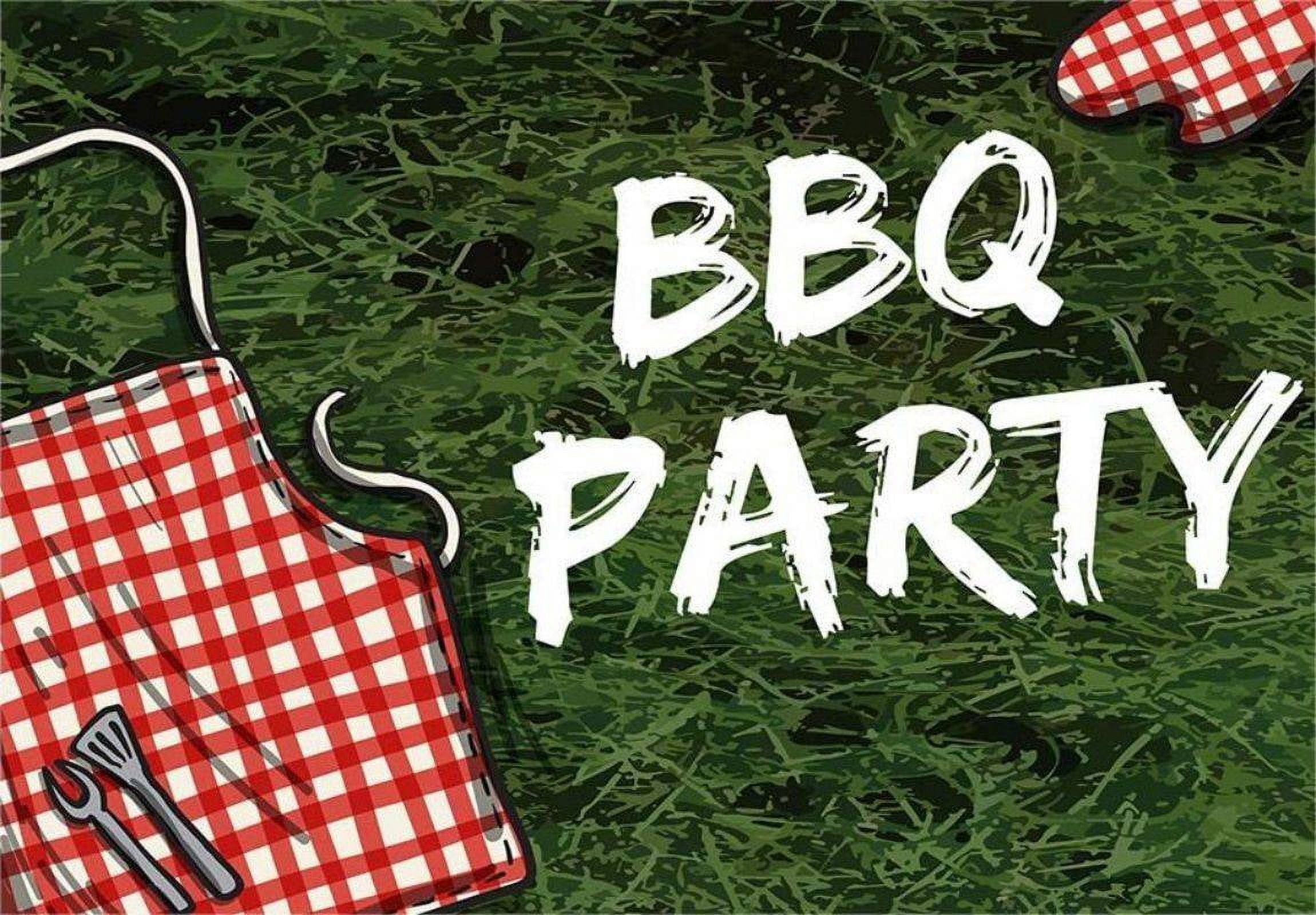 BBQ Backdrop String Lights Rustic Wooden Board Party Barbecue Baby ...