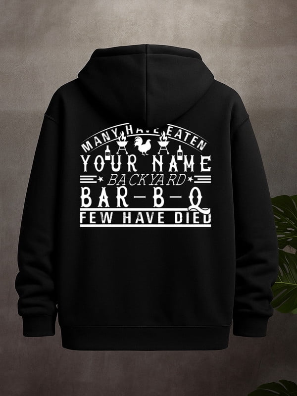 BBQ Backyard Hoodie graphic hoodies game men funny hoodies black Casual ...