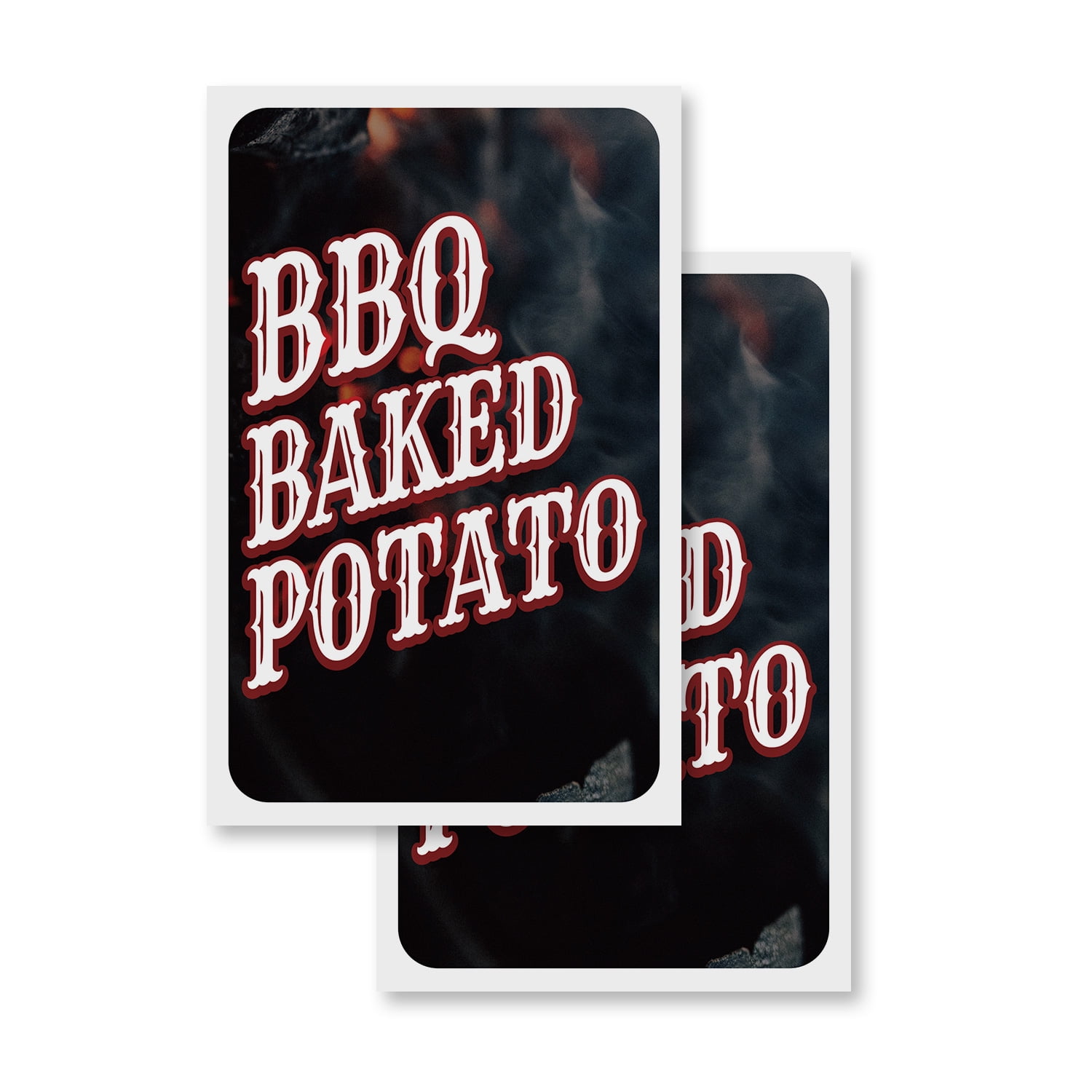 BBQ Baked Potato (2-PACK) 24" x 36" Vinyl Decals | Sign Insert Peel ...
