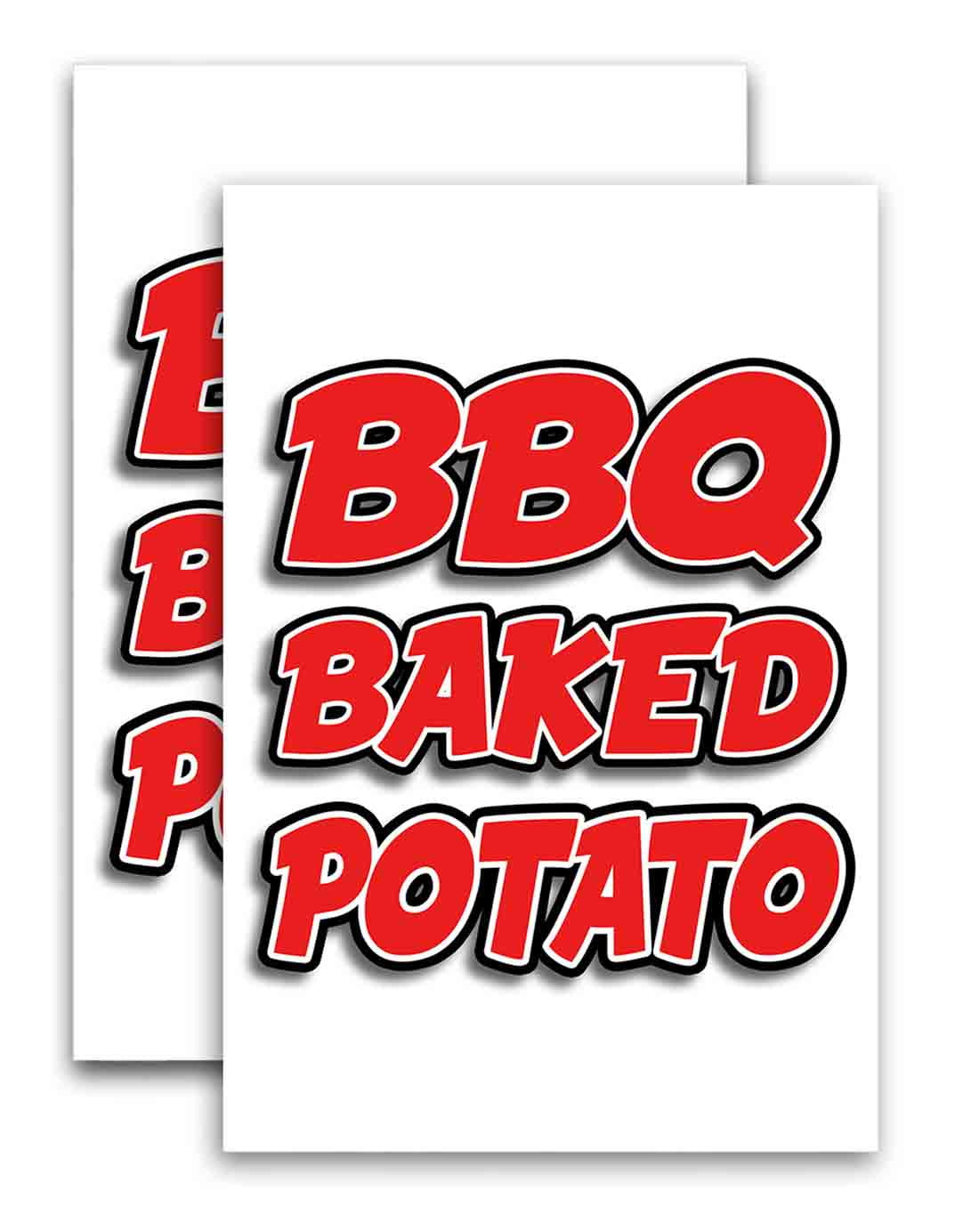 BBQ Baked Potato (24" X 36") Vinyl Decal Only (Pack of 2) |Sign|Sticker ...