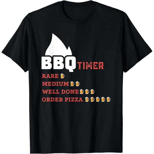 BBQ Beer Drinking Timer Funny Barbecue Pitmaster Dad T-Shirt - Walmart.com