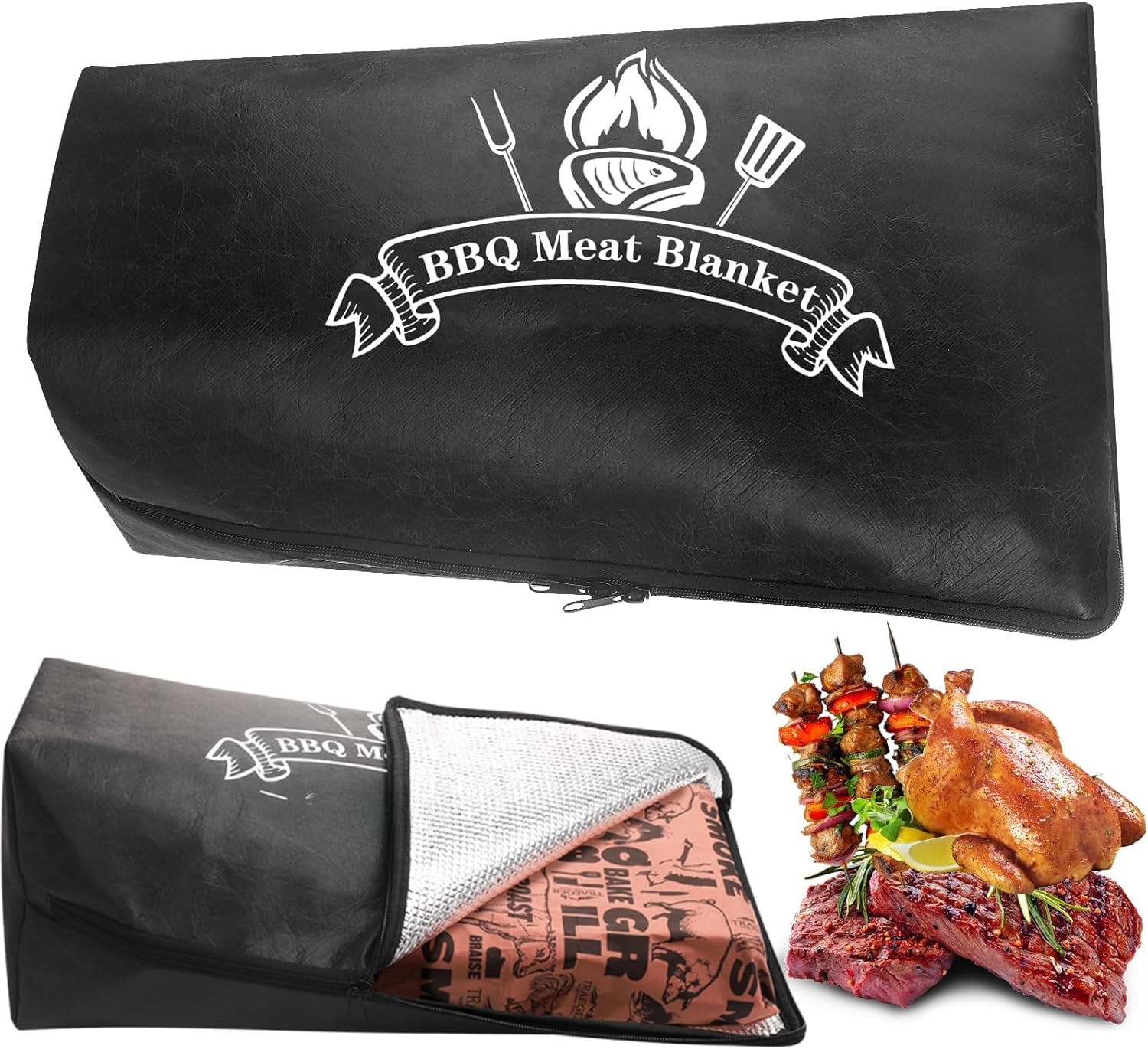 BBQ Blanket for Resting Meat, Reusable Insulated Meat Resting Bags for ...