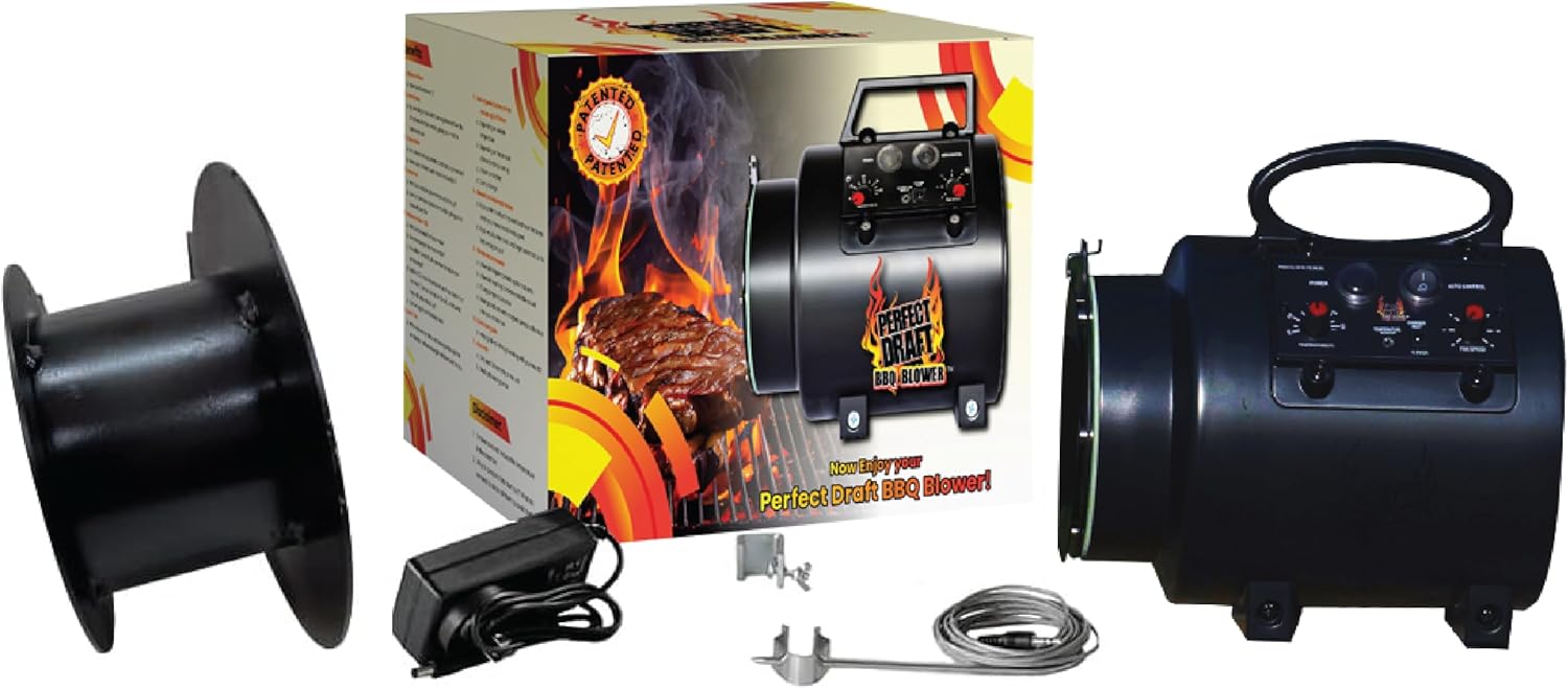 BBQ Blower 4.0 for Offset Smoker Grill - Designed in Texas, Patented in ...