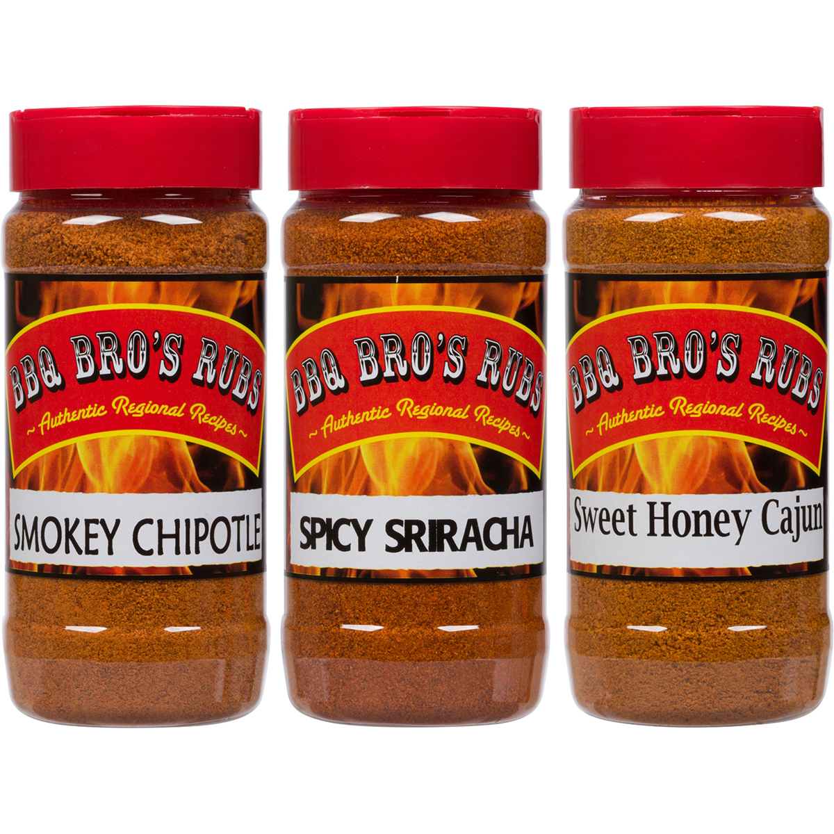 BBQ Bros Rubs Spicy Style Barbecue Seasonings Set – Sweet Honey Cajun ...