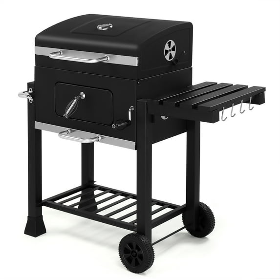 Zintown BBQ Charcoal Grill Outdoor Barbecue Pit Smoker with Double ...