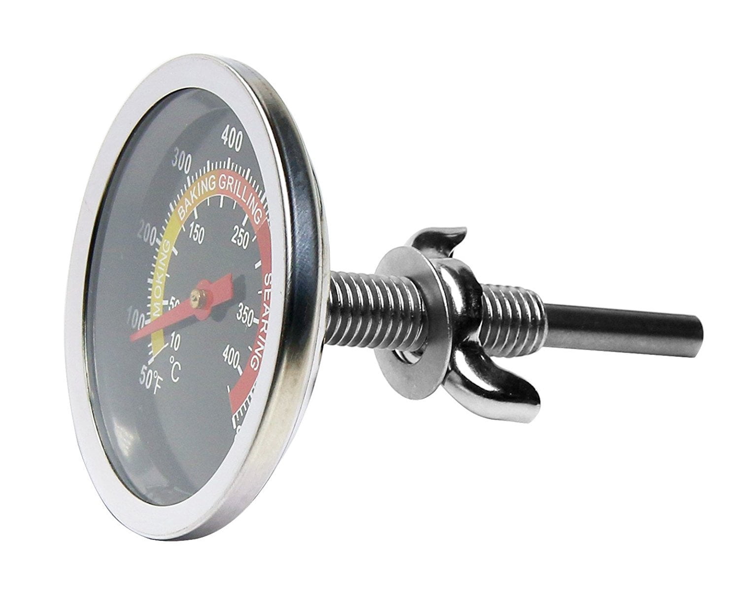 BBQ Charcoal Grill Smoker Temperature Gauge - Stainless Steel Pit ...