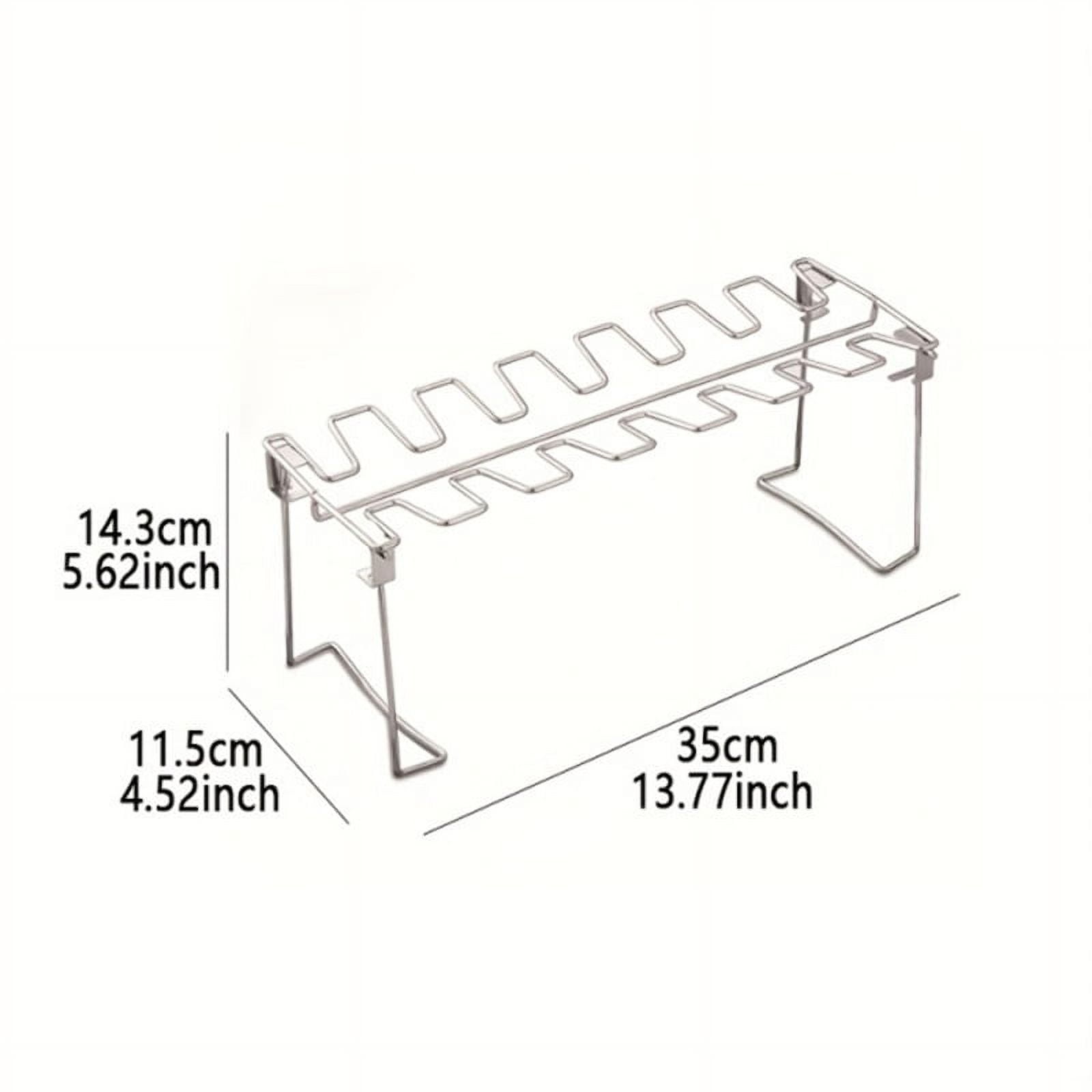 BBQ Chicken Wing and Leg Rack 14 Slot Stainless Steel Chicken Leg Grill ...