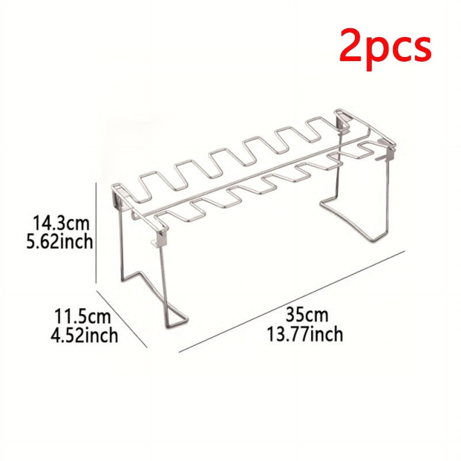 BBQ Chicken Wing and Leg Rack 14 Slot Stainless Steel Chicken Leg Grill ...