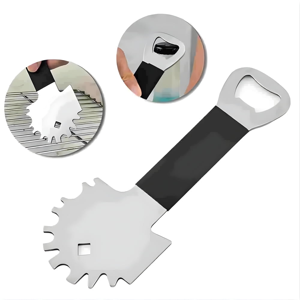 BBQ Cleaning Tools, Stainless Steel Grill Scraper with Bottle Opener ...