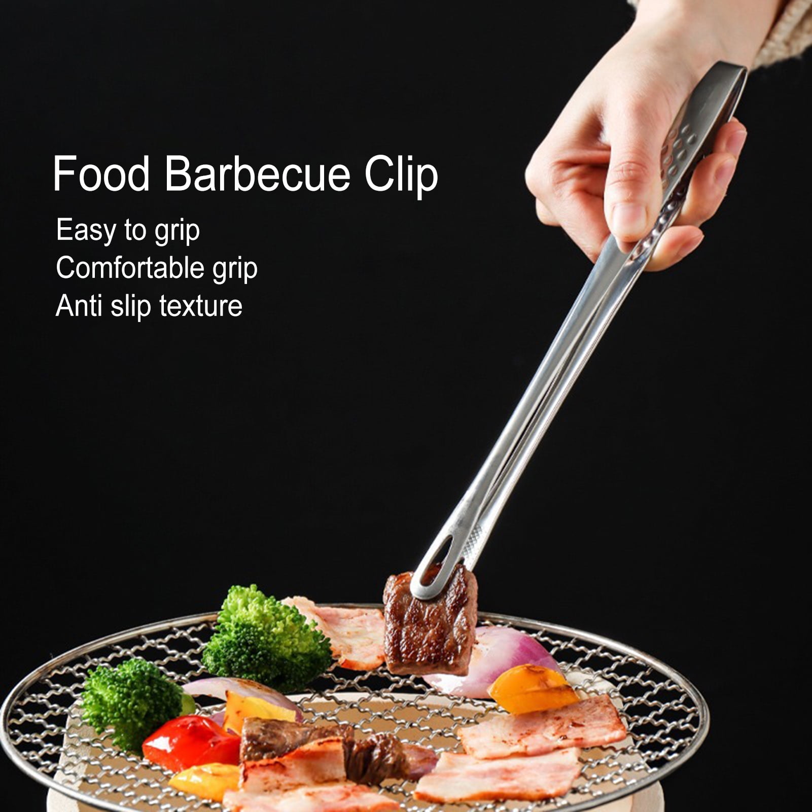 BBQ Clip Stainless Steel Easy One-Handed Operation Healthy Cooking with ...