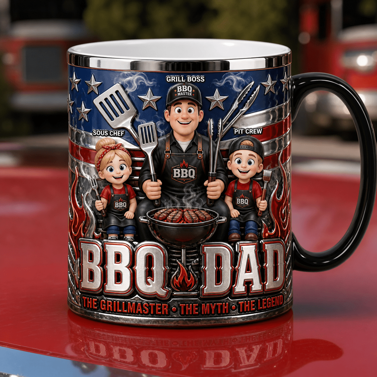 BBQ Dad Ceramic Mug, Grill Master Gift for Father’s Day, Birthday or ...
