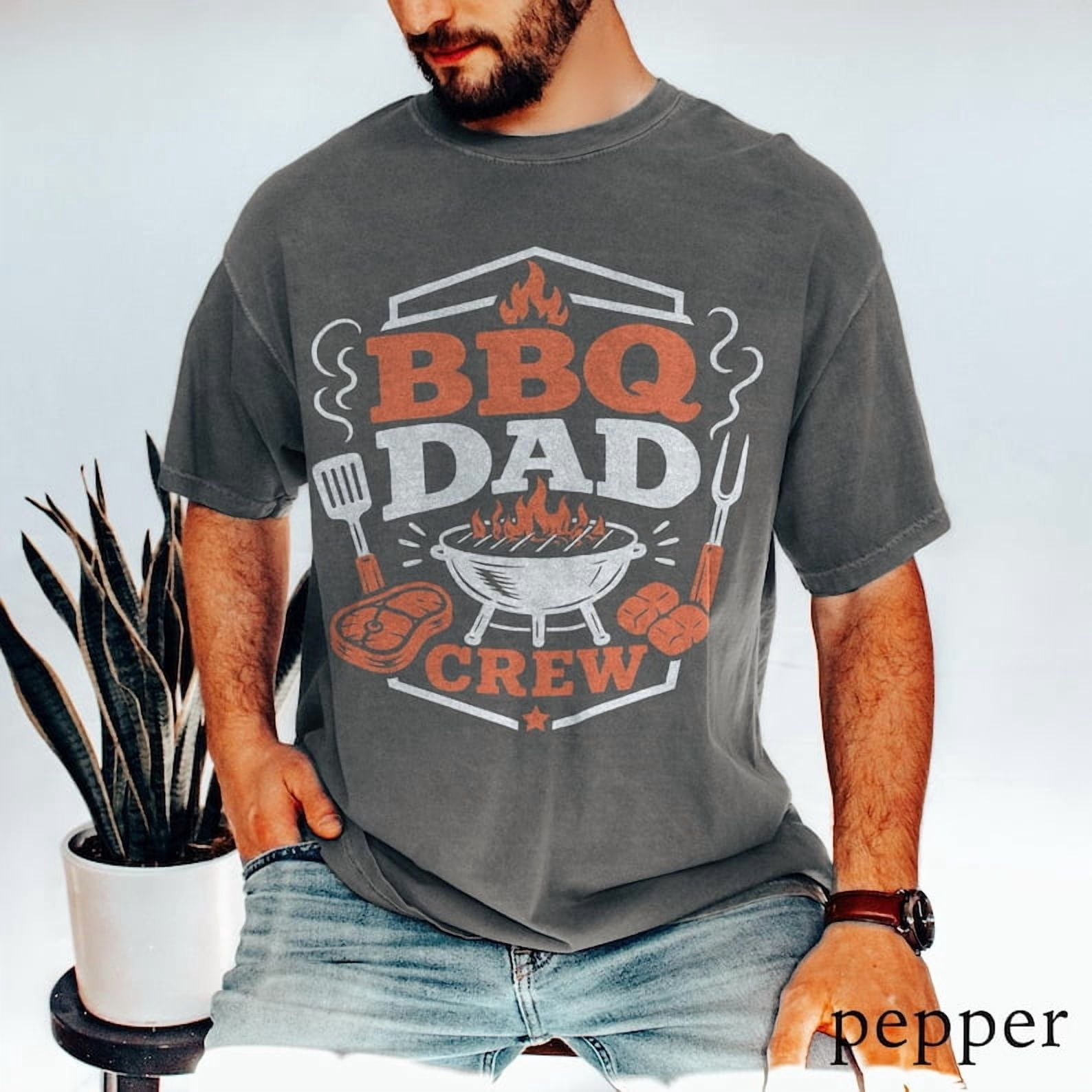 BBQ Dad T-Shirt, Funny Grill Master Graphic Tee, Backyard Barbecue ...