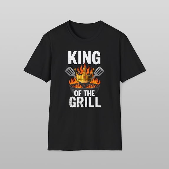 BBQ Dad T-Shirt, King of the Grill Graphic Tee, Funny Grill Master ...