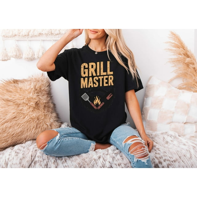 BBQ Dad T-Shirt With Funny Grill Master Graphic For Cookout Fun, for ...