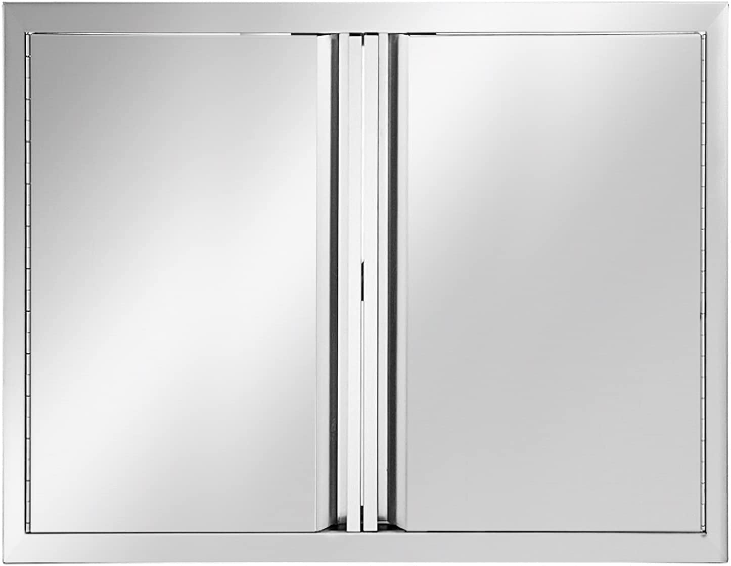 BBQ Double Access Doors Stainless Steel;31" W x 24" H inch Double Wall ...