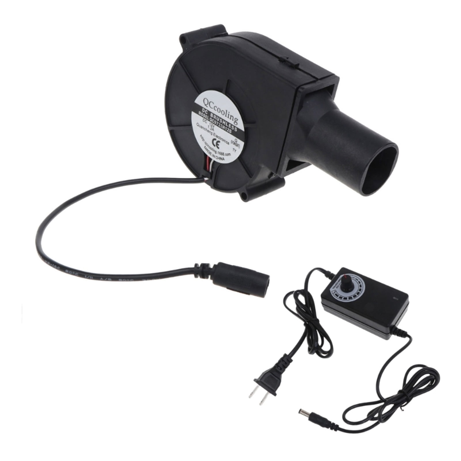 BBQ Fan 12V 1.2A 4300RPM Air Blower Adjustable Speed For Barbecue ...