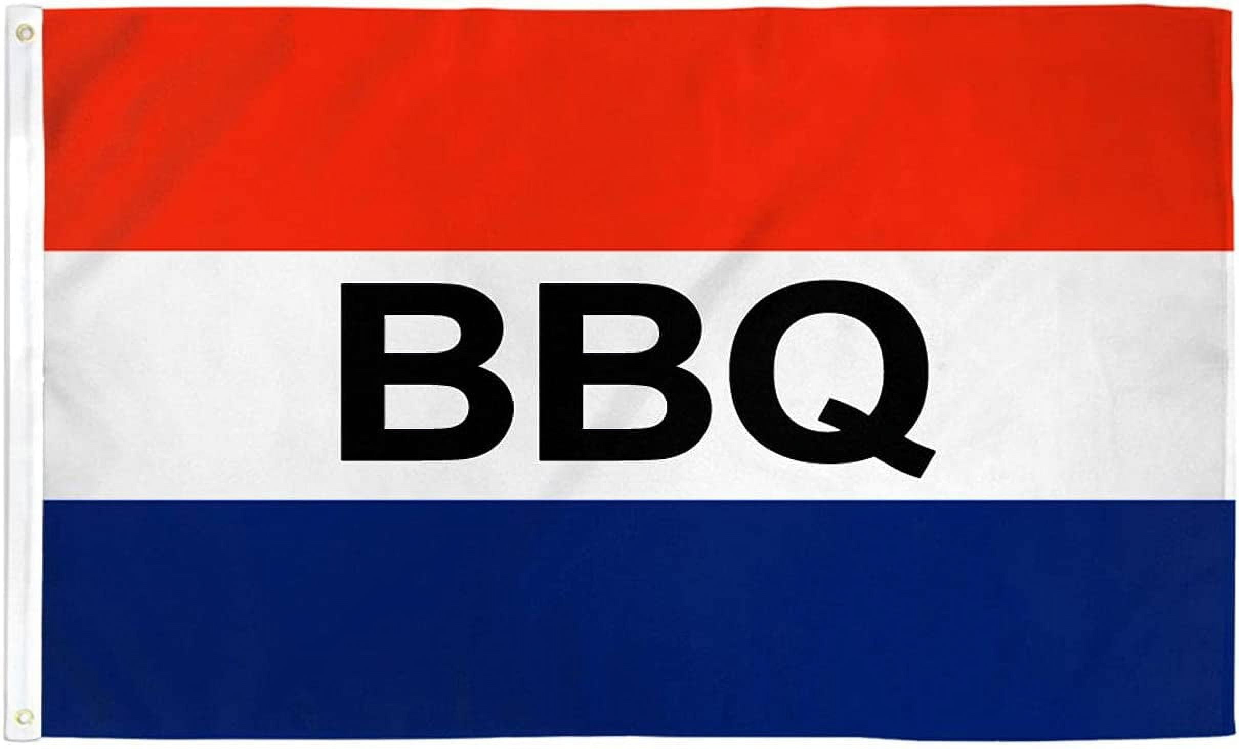BBQ Flag - Polyester Barbecue Banner With Two Grommets - Fade Resistant ...