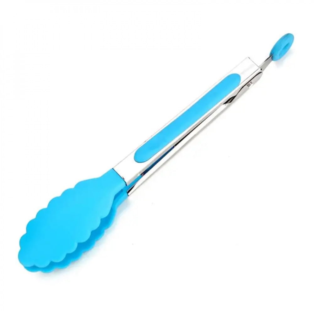 BBQ Gadgets Silicone Non-Slip Food Tong Kitchen Tongs utensil Cooking ...