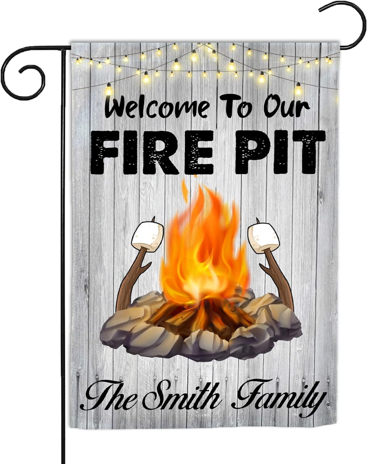 BBQ Garden Flag, Personalized Custom Name BBQ Garden Flag, Summer ...