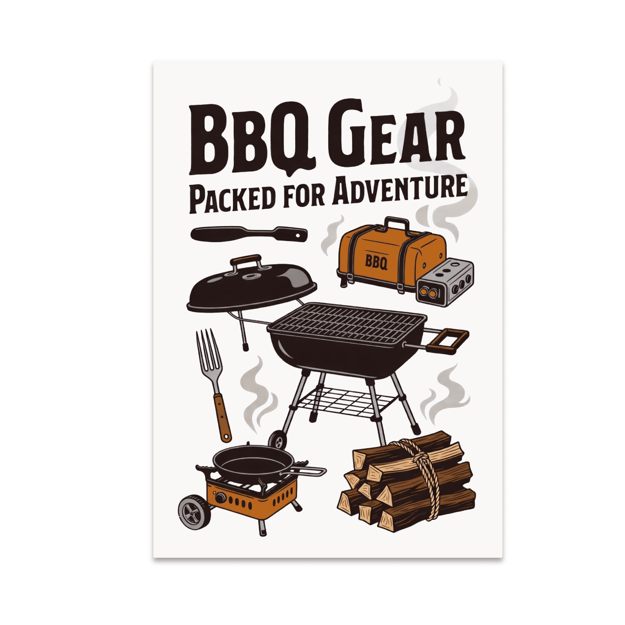 BBQ Gear Packed for Adventure - BBQ Enthusiast - 13x19 Poster Print ...