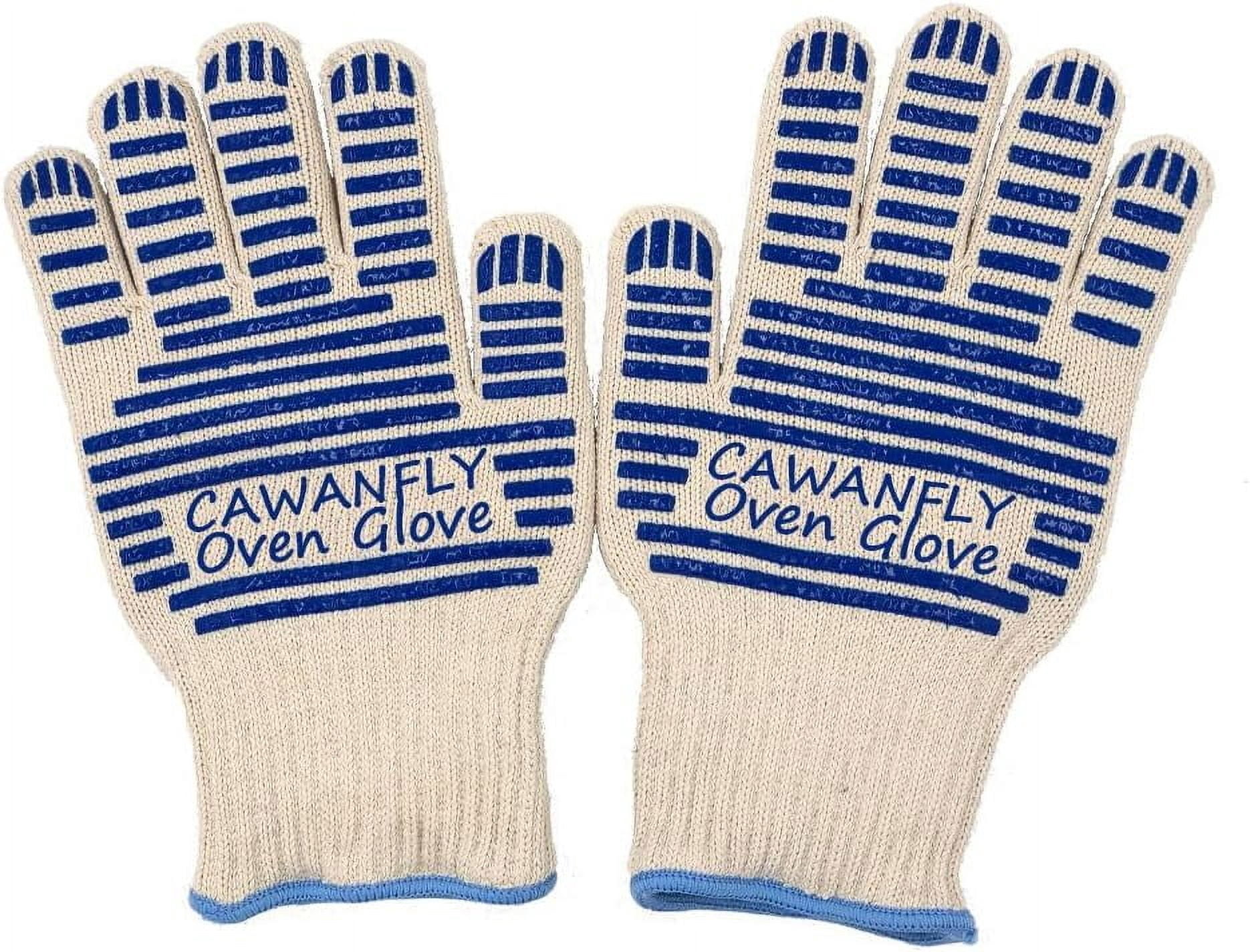 BBQ Gloves 572℉ Extreme Heat Resistant, Grilling Gloves Silicone Non ...
