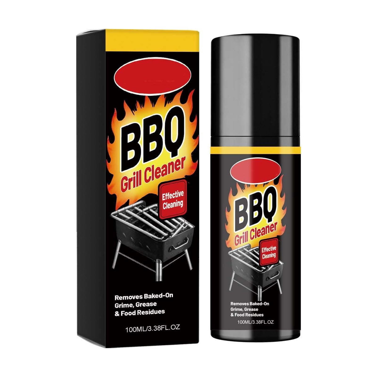 BBQ Grill Cleaner Spray 100ml Heavy-Duty Degreaser Fast-Acting for ...