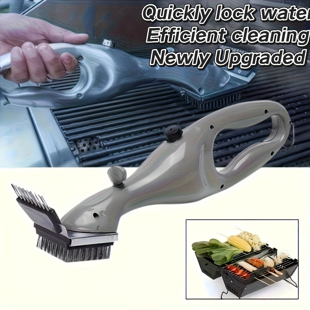 BBQ Grill Cleaning Kit with Steam Cleaner, Scraper & Brush, Grill Tool ...