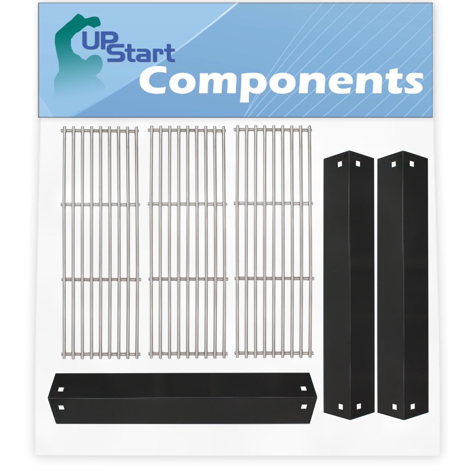 BBQ Grill Cooking Grates & Heat Shield Plate Tent Replacement Parts for ...