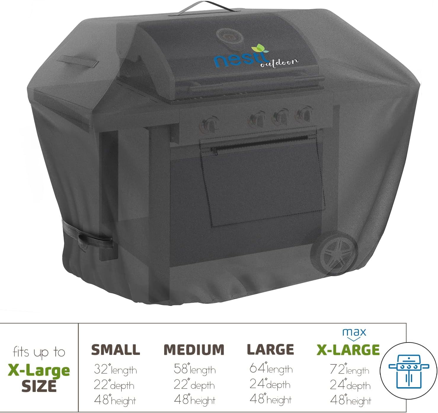BBQ Grill Cover, Heavy Duty Grill Covers - Waterproof Gas Grill Covers ...