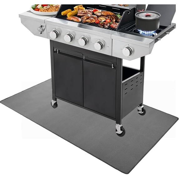 BBQ Grill Mat for Outdoor Grill, 38 x 30 inches Heavy Duty Thickened ...