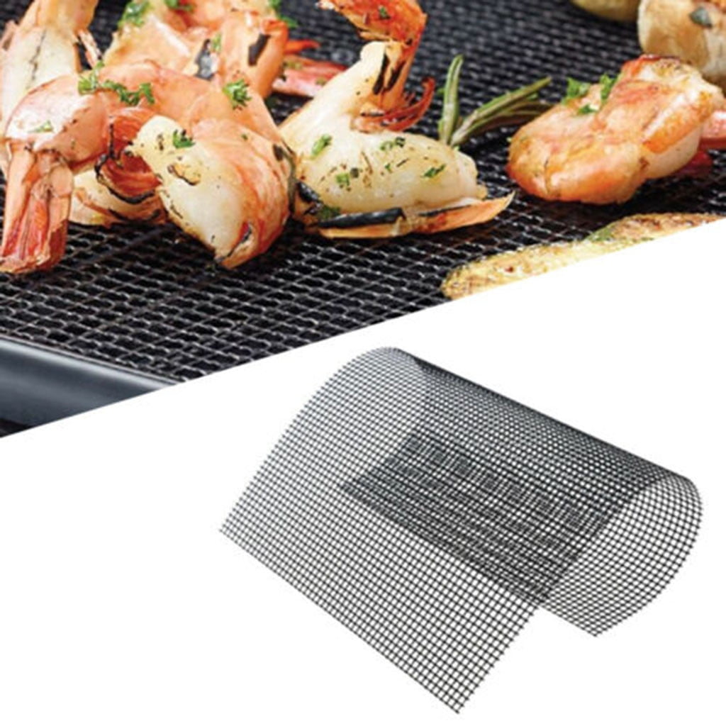 BBQ Grill Pad Mat Non-stick Mesh Net Barbecue Grilling Baking Mat ...