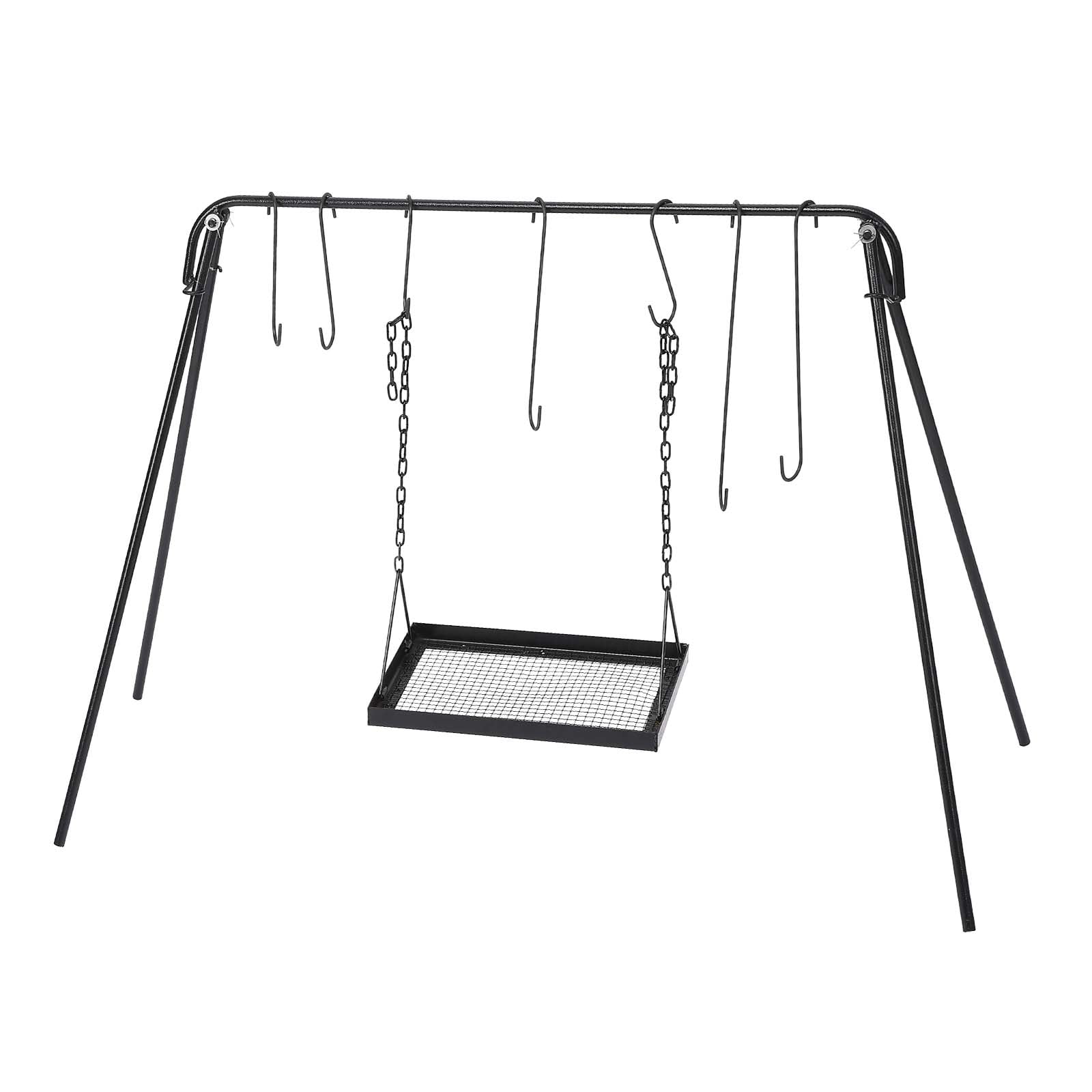 BBQ Grill Swing - Portable Swing Campfire Cooking Stand Camping Grill ...