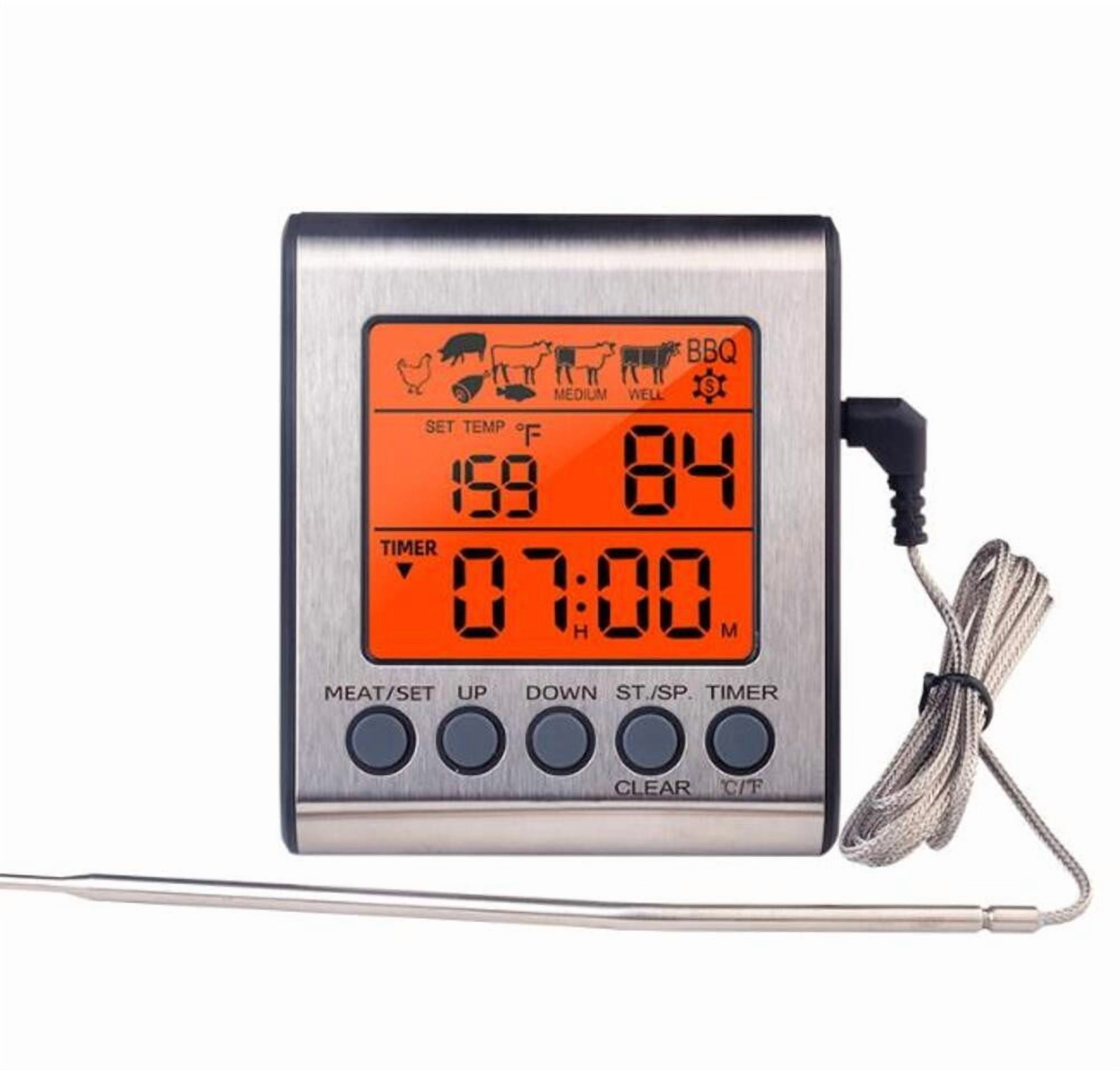 BBQ Grill Thermometer Temperature Probe with Backlight Multiple Meat Options - Walmart.com