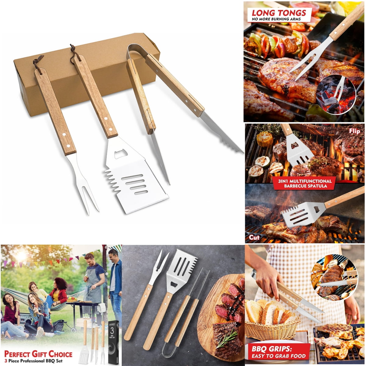 BBQ Grill Tools Set,Multifunctional Combination,Griddle Accessories Set ...