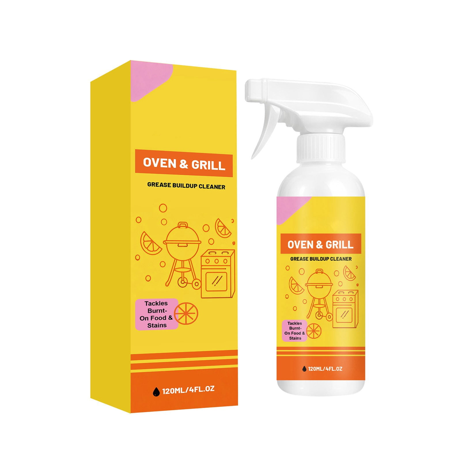 BBQ Grill and Oven Cleaner Degreaser Spray 4 fl oz, Heavy Duty ...
