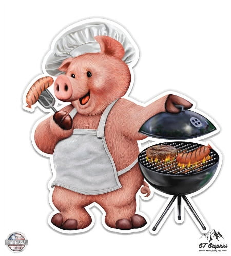 BBQ Grilling Barbeque Grill - 12" Vinyl Sticker Waterproof Decal ...