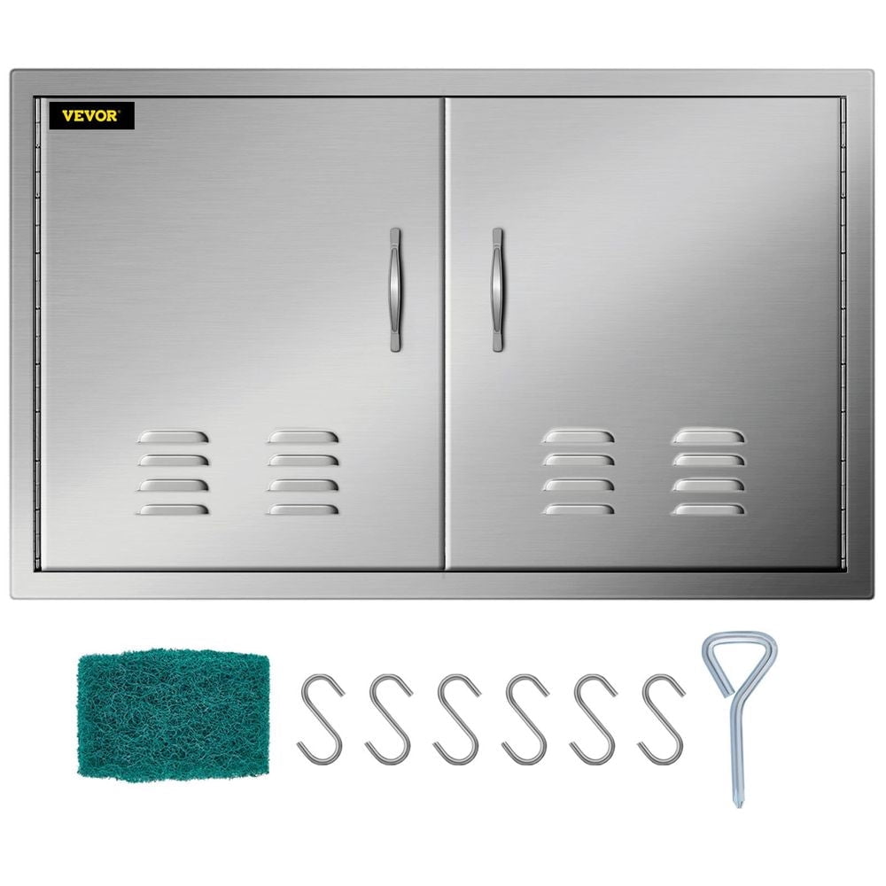 BBQ Island Door 36 x 21 Beveled Frame Vented Double Access Door ...