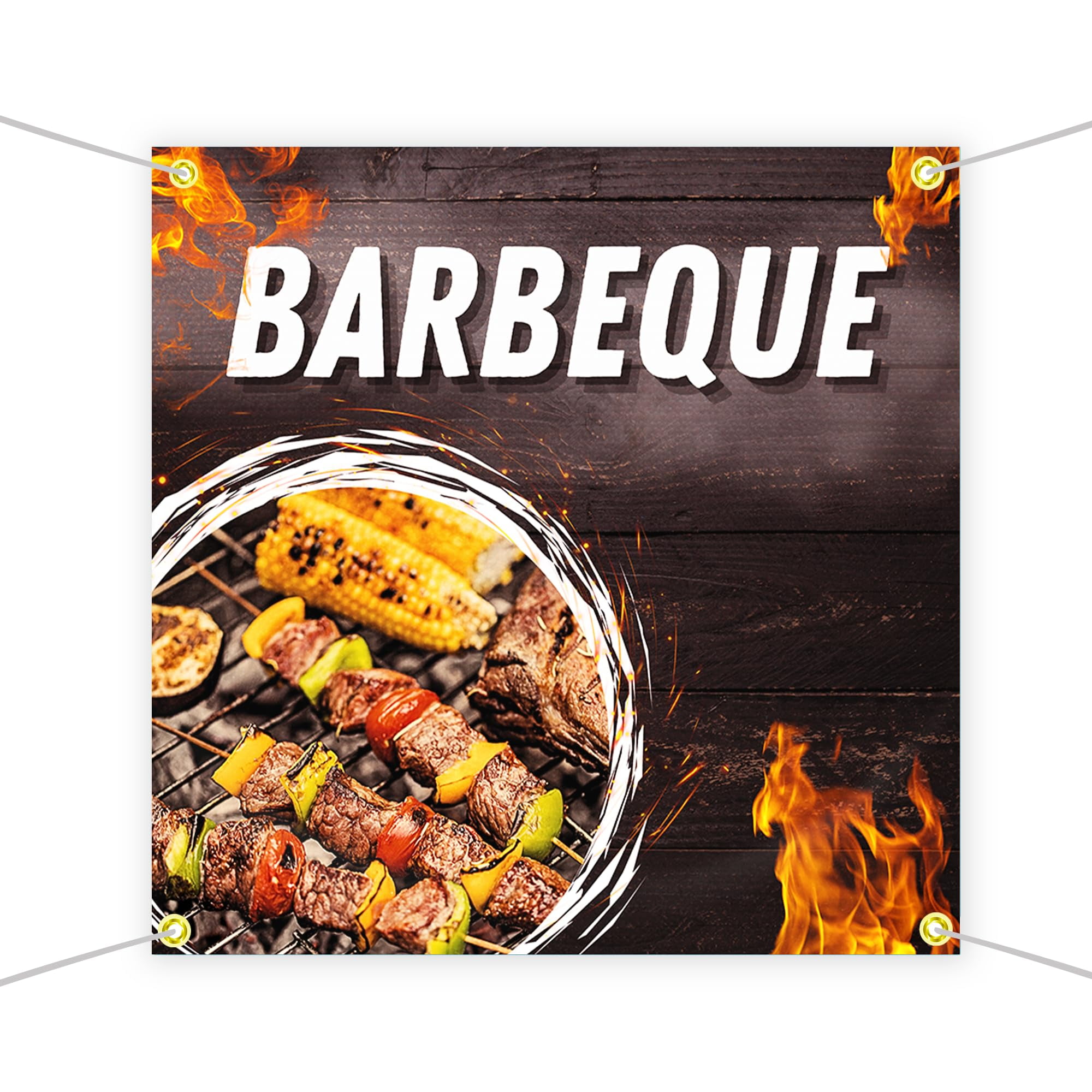 BBQ Large Banners and Signs for Outdoor by DreamController-Polyester ...