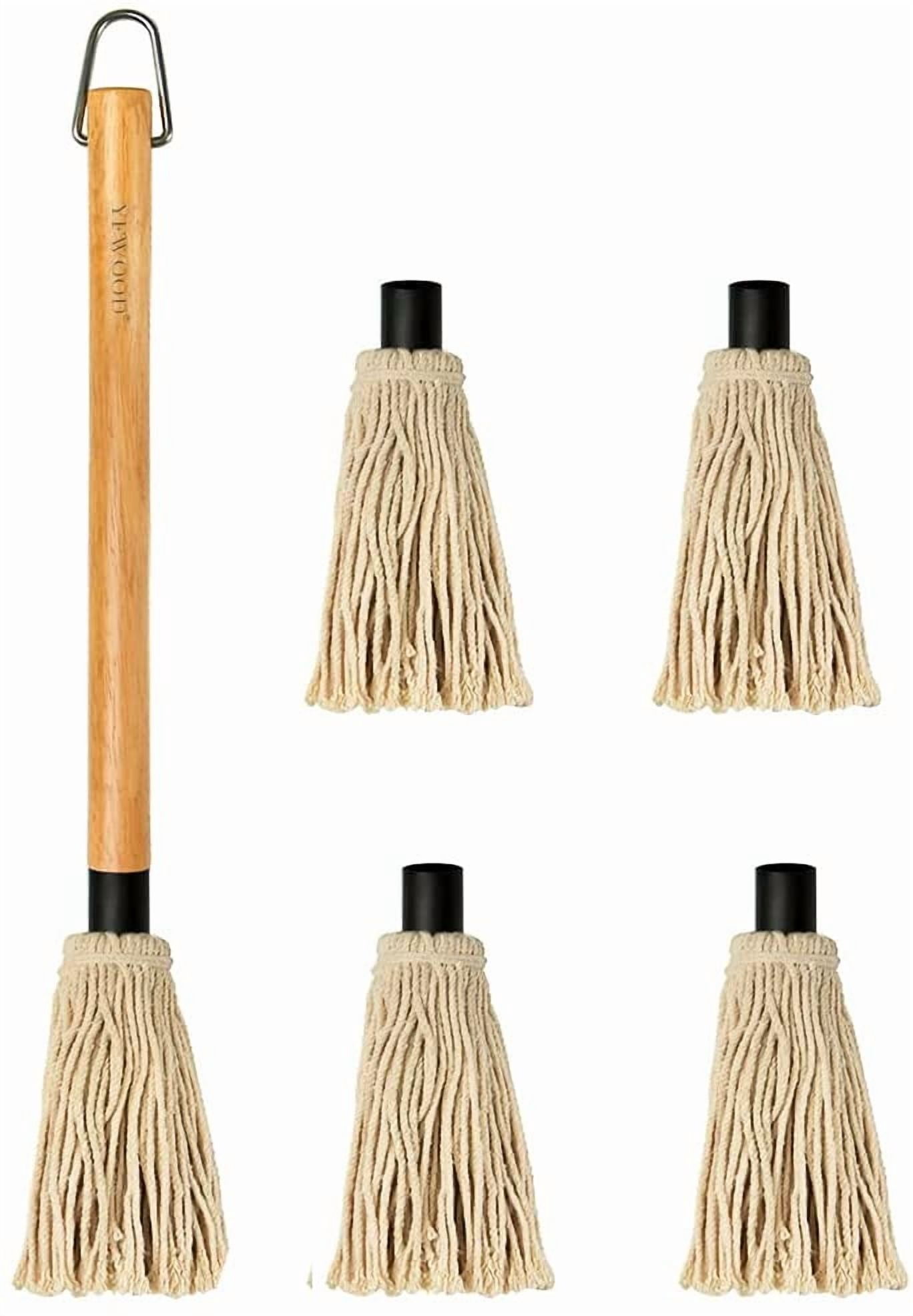 BBQ Mop Brushes for Sauce,18 Inch Grill Basting Mop Wooden Long Handle ...