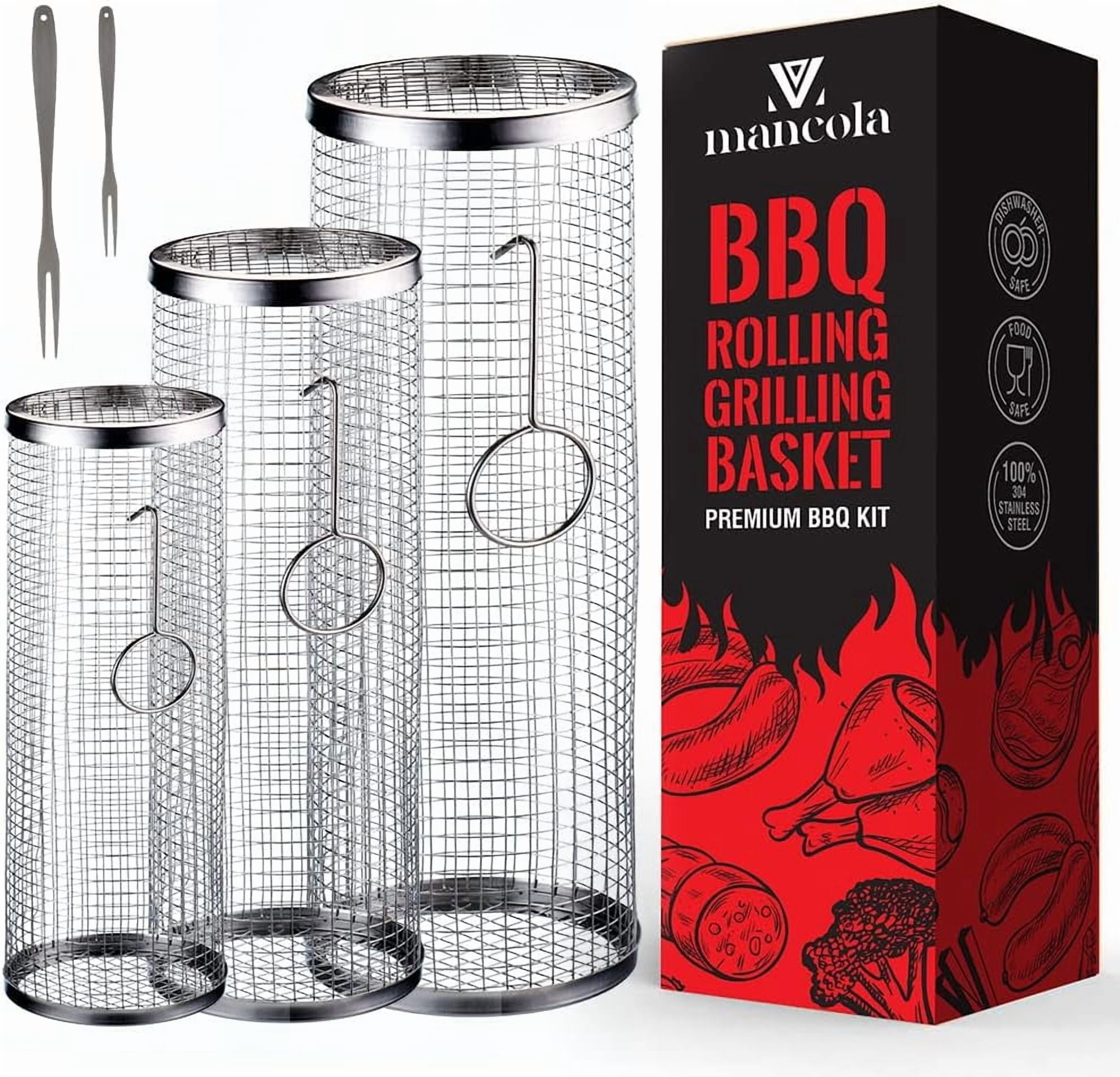 BBQ Net Tube-Rolling Grilling Basket,Rolling Grilling Baskets for ...