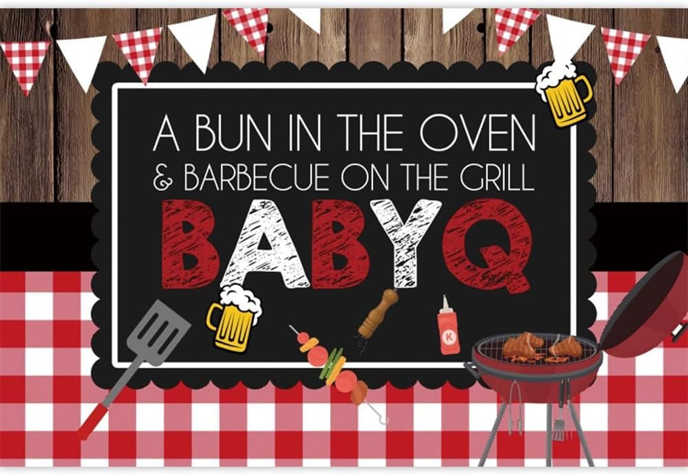 BBQ Nice Backdrop Rustic Wooden Board Barbecue Oven BBQ Party ...