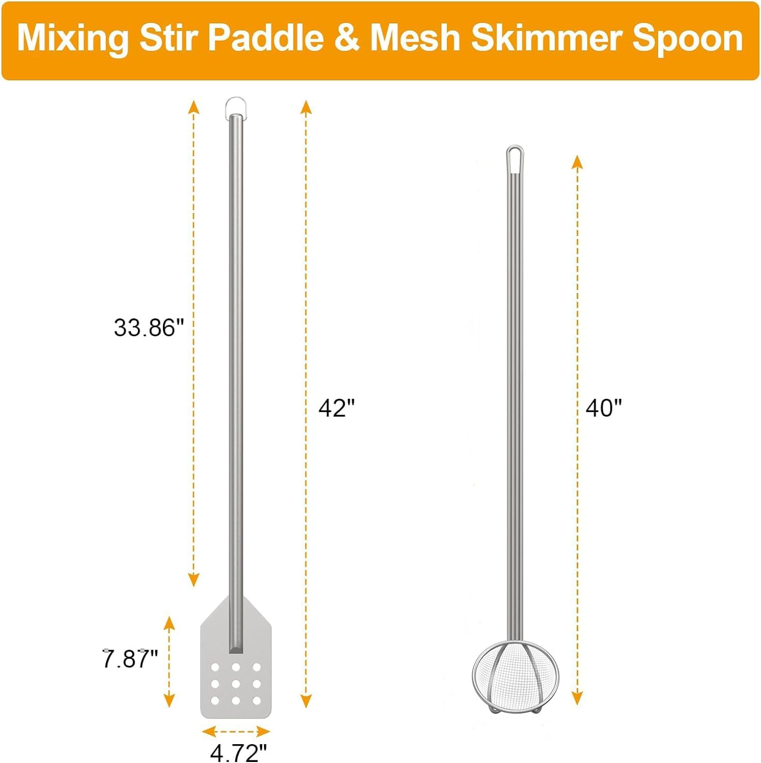 BBQ PLUS 42 Inch Crawfish/Crab Boil Mixing Stir Paddle and Wire Mesh ...